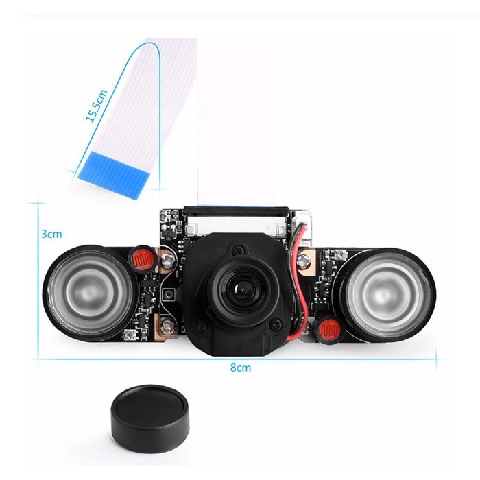 Jual Raspberry Pi Camera 5MP OV5647 Lensa Wide Angle +IR Night 160 ...