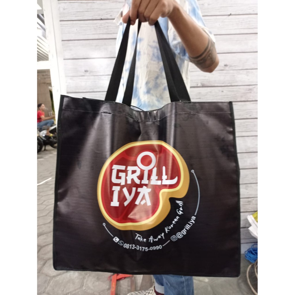 Jual Tas Custom Tas Totebag Banner Tebal 440gsm + D600 | Shopee Indonesia