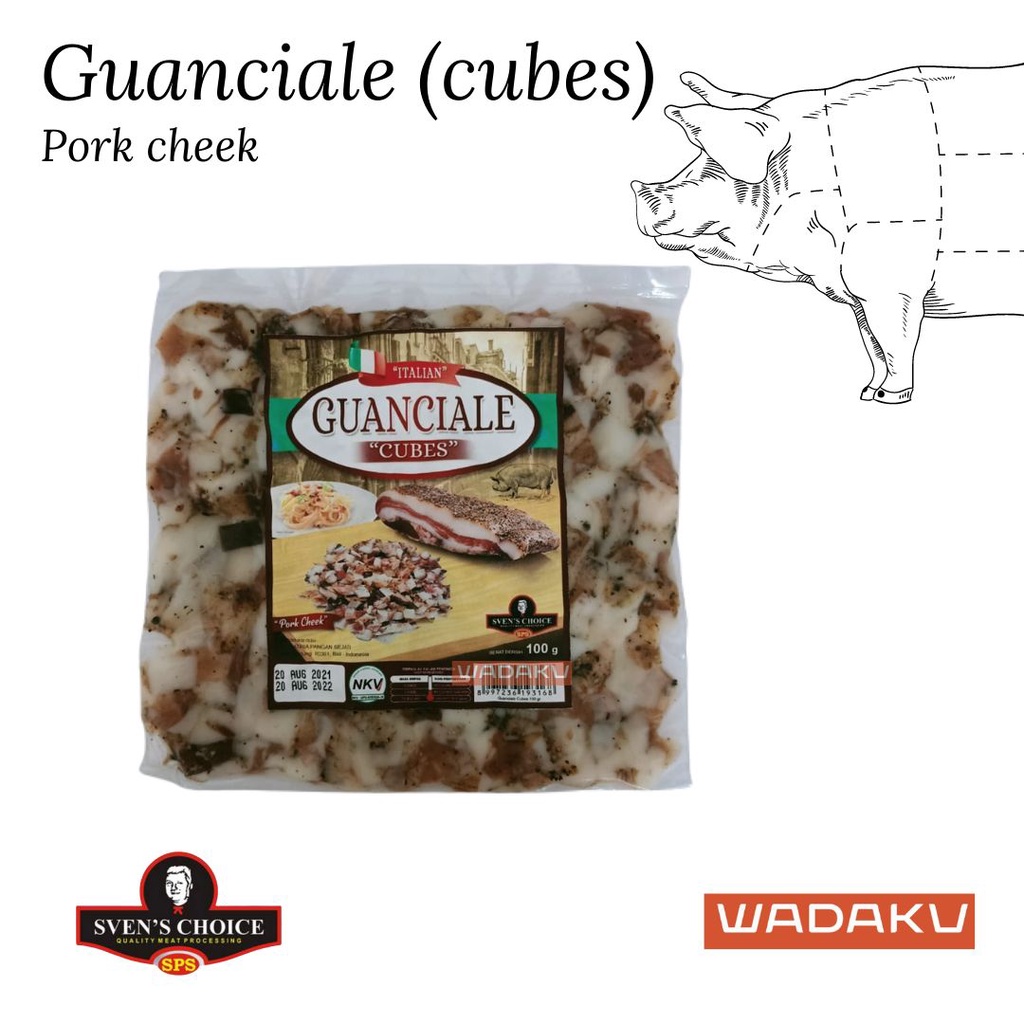 Jual Guanciale Cubes Svenschoice 100gr | Shopee Indonesia