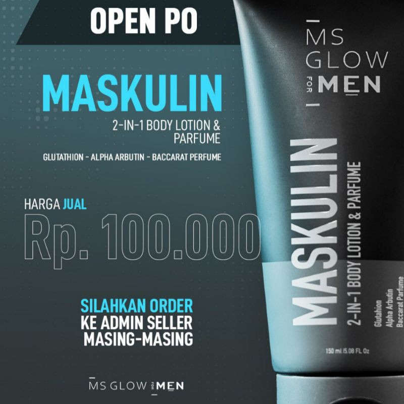 Jual MS GLOW for MEN Maskulin (original) | Shopee Indonesia