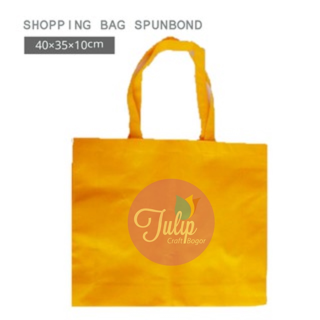 Jual Tas Spunbond 40x35x10cm Kotak Kuning Kunyit Polos Totebag ...