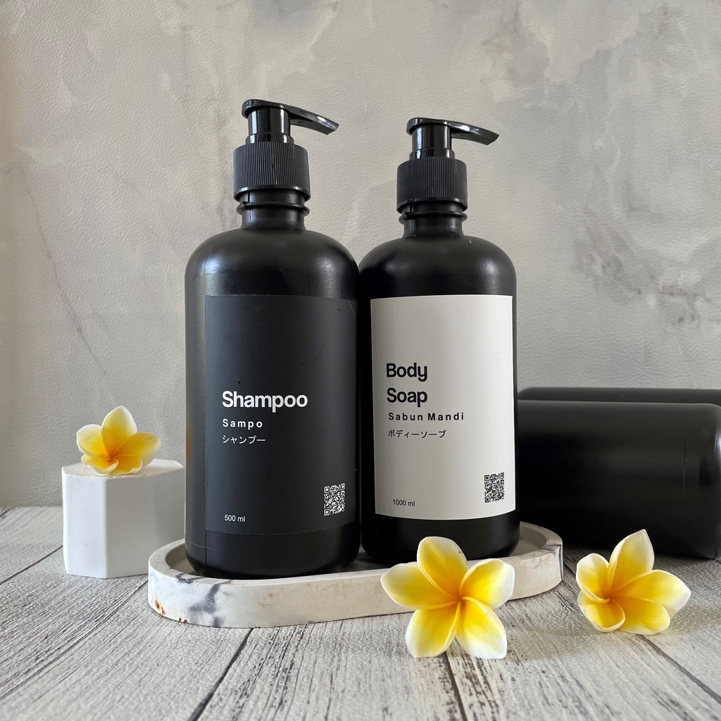 Jual BELIBOO BOTOL PUMP PLASTIK HITAM HDPE 500ML – BOTOL REFILL SABUN ...