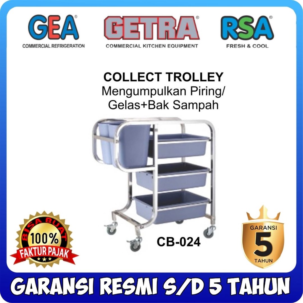 Jual CT-024 TROLLEY PIRING DAN SAMPAH /COLLECT BIN TROLLEY GETRA ...