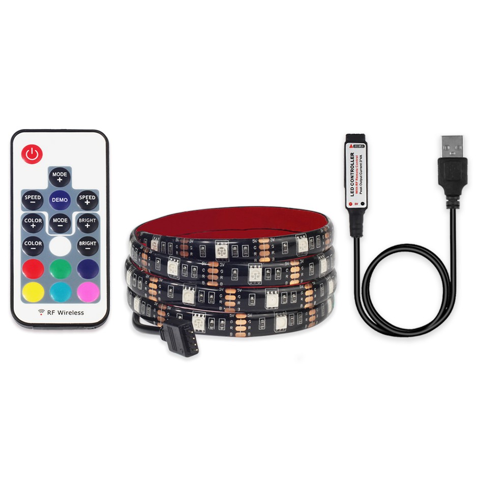 Jual Lampu Led Strip 5050 RGB 1M with USB Controller | Shopee Indonesia