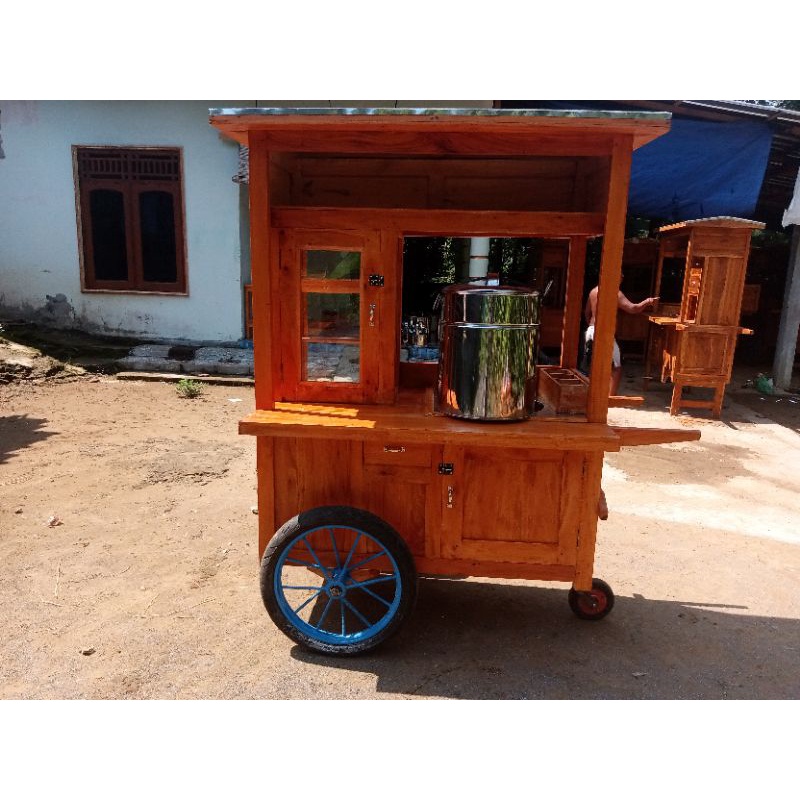 Jual gerobak bakso roda tiga dan satu dandang bakso free ongkir ...