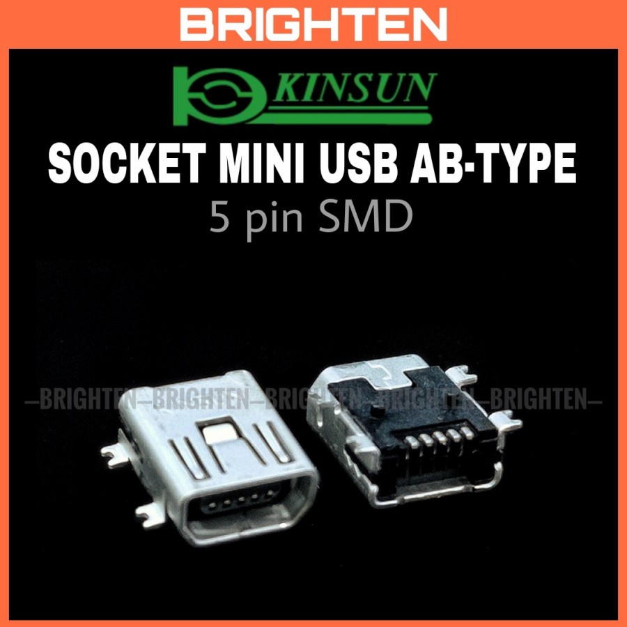 Jual KINSUN Socket Mini USB Tipe AB Soket Konektor 5p SMD | Shopee ...