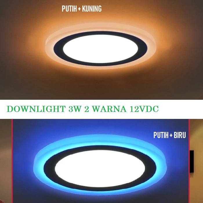 Jual Lampu Downlight LED 3 Watt 3 Watt 12 Volt 12V DC 24 volt 24v ...