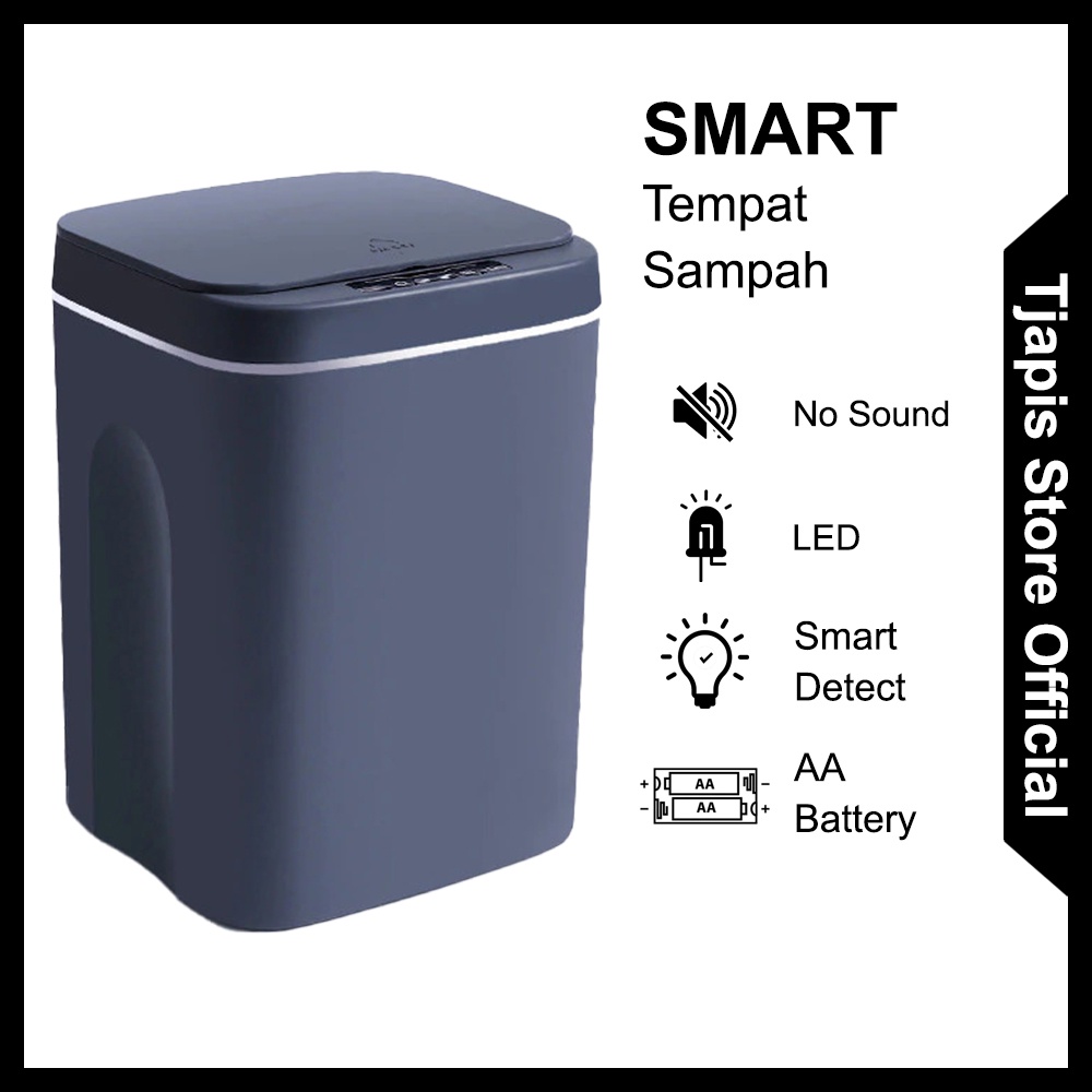 Jual HOUSEWARE TEMPAT SAMPAH SMART TRASH CAN MOTION SENSOR BATTERY 14L ...