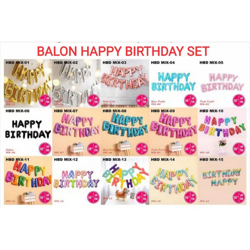 Jual Balon HBD Balon HAPPY BIRTHDAY | Shopee Indonesia