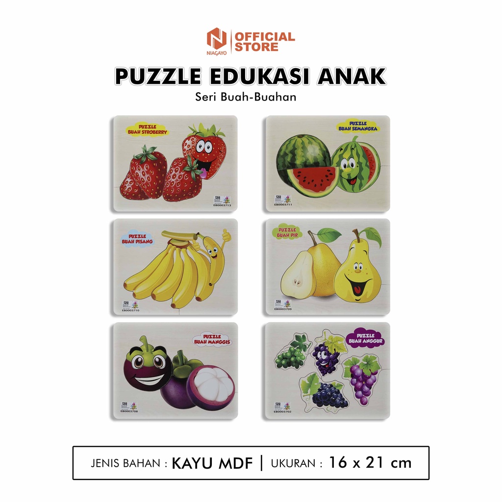 Jual Puzzle Edukasi Anak / Puzzle Kayu / Puzzle Anak Puzzle Buah Anggur ...