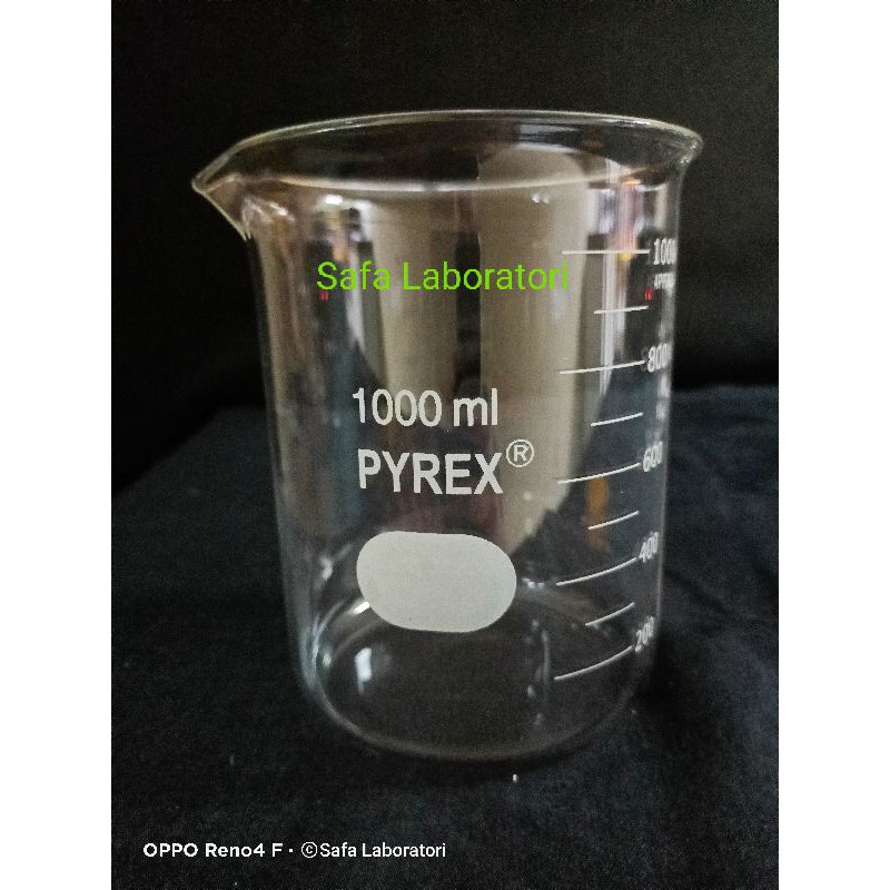 Jual Beaker Glass / Gelas Kimia 1000ml Pyrex | Shopee Indonesia