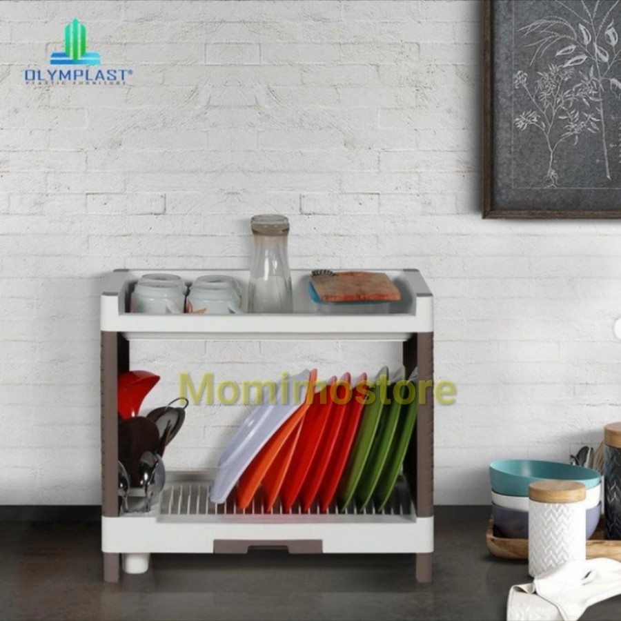 Jual OLYMPLAST RAK PLASTIK RAK DAPUR RAK PIRING RSOK | Shopee Indonesia
