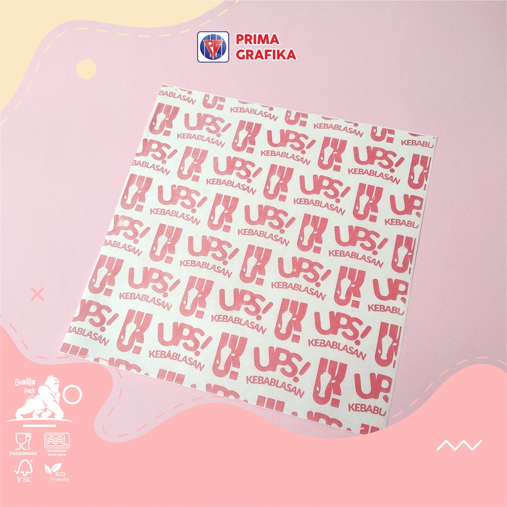 Jual CUSTOM Kertas Roti Foodgrade 30 x 30 cm - Wrapping Paper / Kertas ...