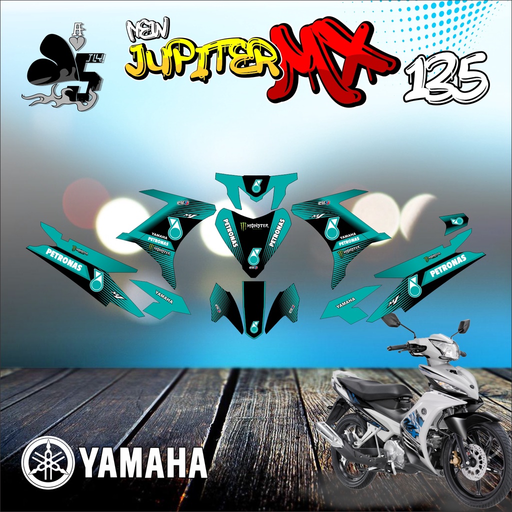 Jual STICKER DECAL YAMAHA NEW JUPITER MX 135 FULL BODY PETRONAS ...
