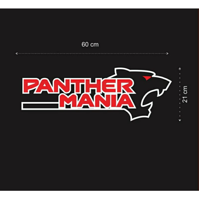 Jual STICKER STIKER CUTTING LOGO PANTHER MANIA KACA BELAKANG MOBIL ...
