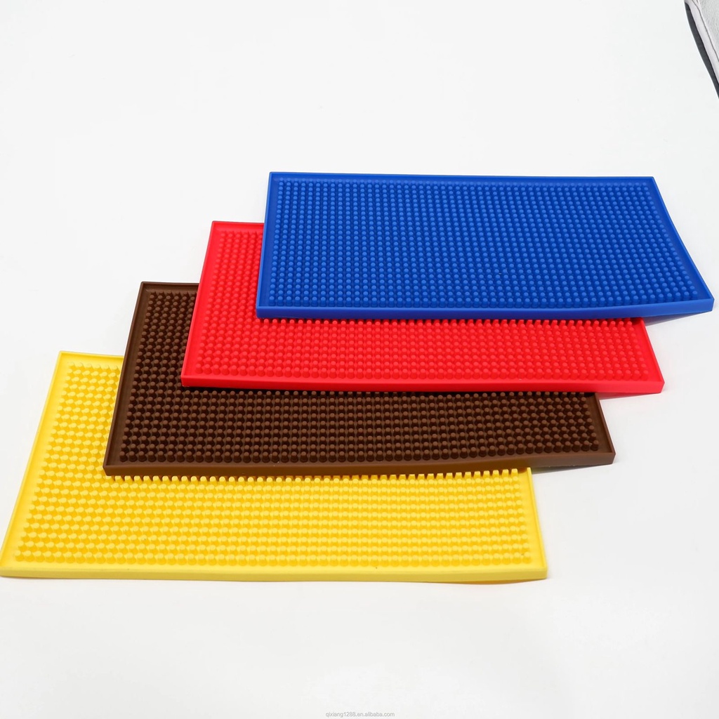 Jual bar mat rubber color anti slip / alas meja pengering tatakan gelas ...
