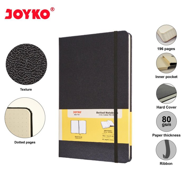 Jual Joyko Dotted Notebook NB-701 Buku Catatan Sampul Hard Cover ...