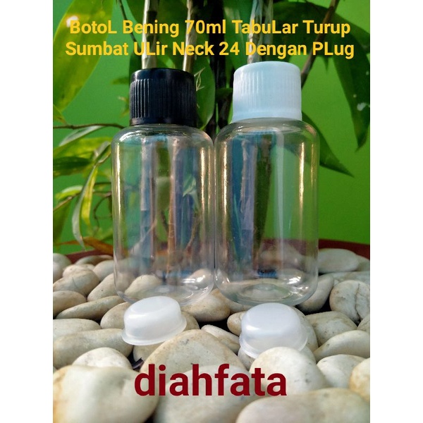 Jual 10 Pcs BotoL Bening 70ml TabuLar Tutup Sumbat ULir Neck 24 Dengan ...
