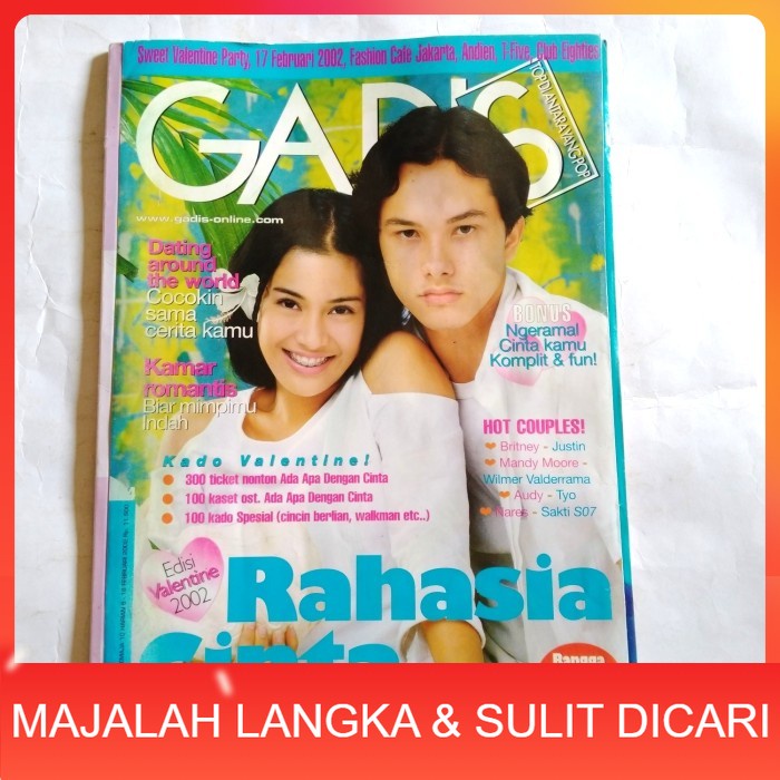 Jual Majalah GADIS Edisi Valentine 2002 DIAN SASTRO & NICHOLAS SAPUTRA AADC Langka | Shopee ...