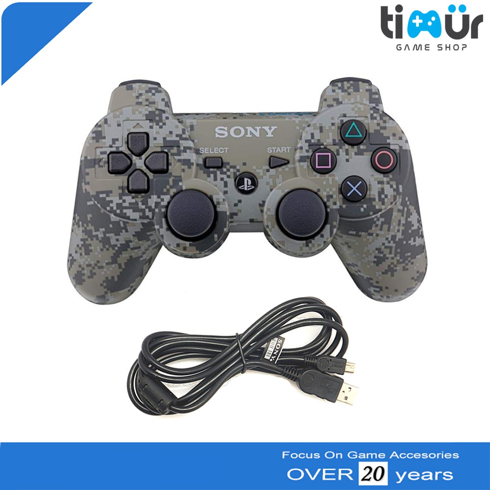 Jual Stick Stik PS3 Wireless Original Pabrik Army Urban Camo + Charger ...