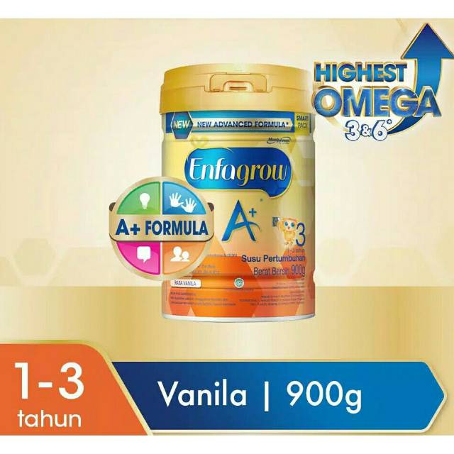 Jual Enfagrow A+ Vanila 900 gr tahap 3 New Extra Advanced Formula ...