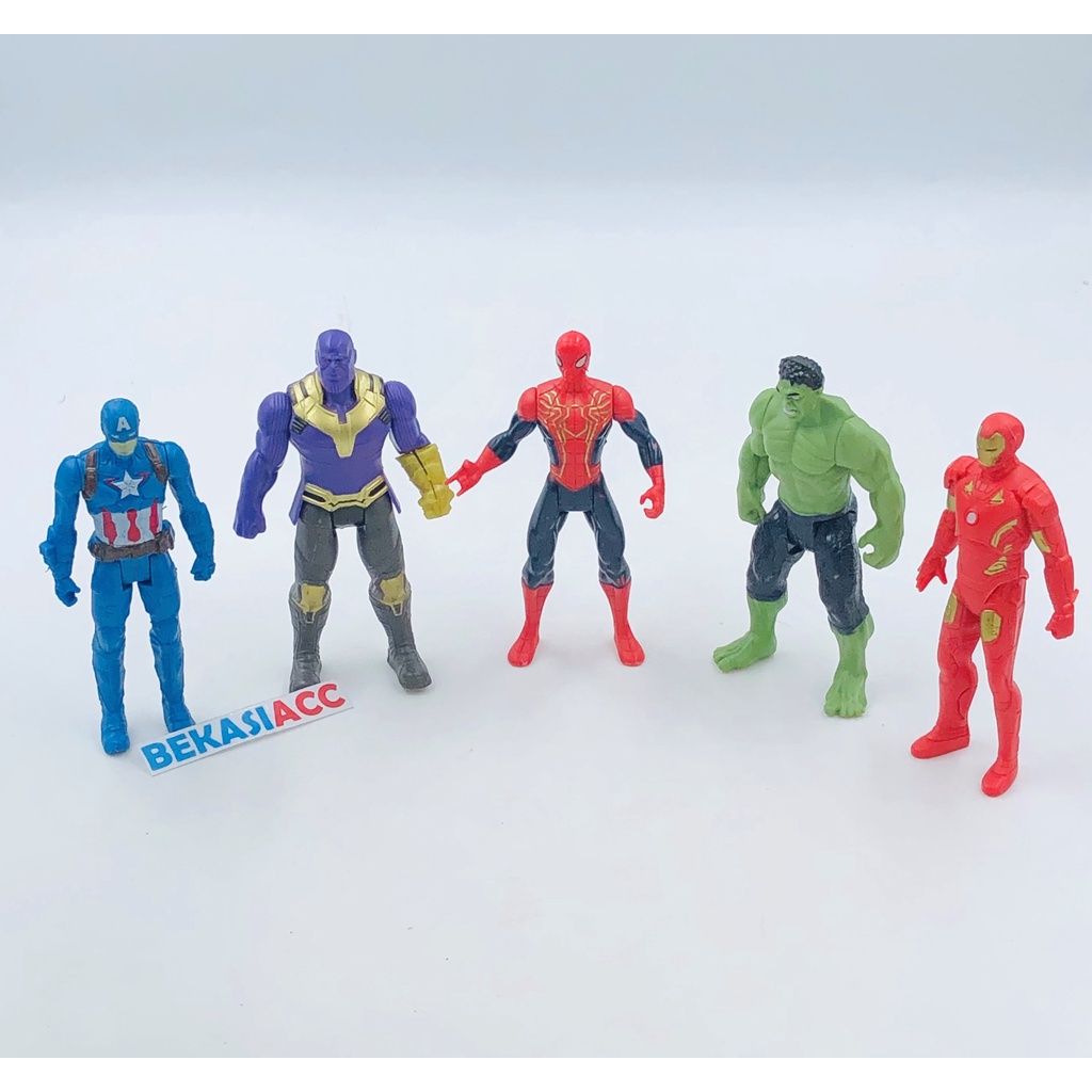 Jual MAINAN ROBOT KECIL SUPER HERO AVENGER SET 5PCS | Shopee Indonesia