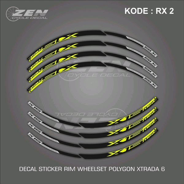 Jual DECAL STICKER RIM WHEELSET POLYGON XTRADA 6 TAHUN 2019 | Shopee ...