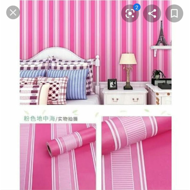 Jual WALLPAPER MOTIF GARIS PINK | Shopee Indonesia