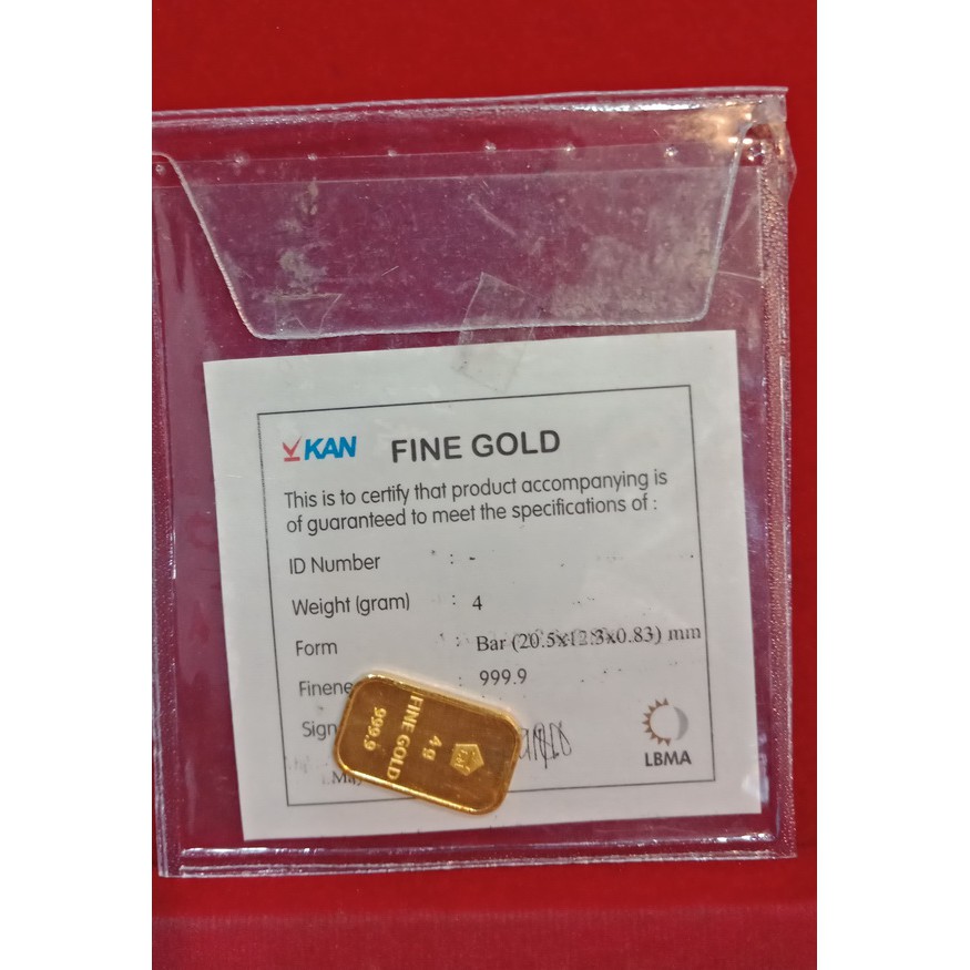 Jual Antam GOLD BAR 4 gr Logam mulia emas antam RETRO bersertifikat ...