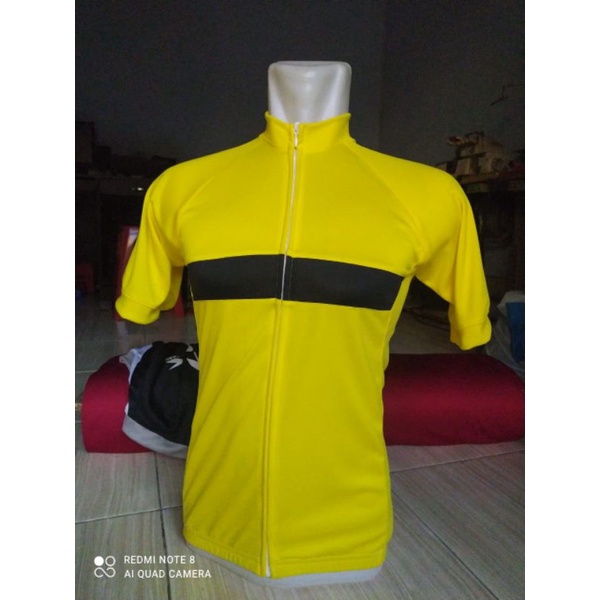 Jual Jersey Sepeda Kuning List Hitam | Shopee Indonesia