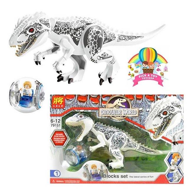 Jual Mainan Dinosaurus - BLOCKS SET DINOSAUR WORLD (WHITE T-REX) (Code ...