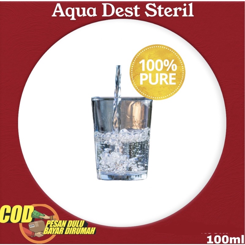 Jual Aquadest 100ml - Aqua dest Steril - air suling | Shopee Indonesia