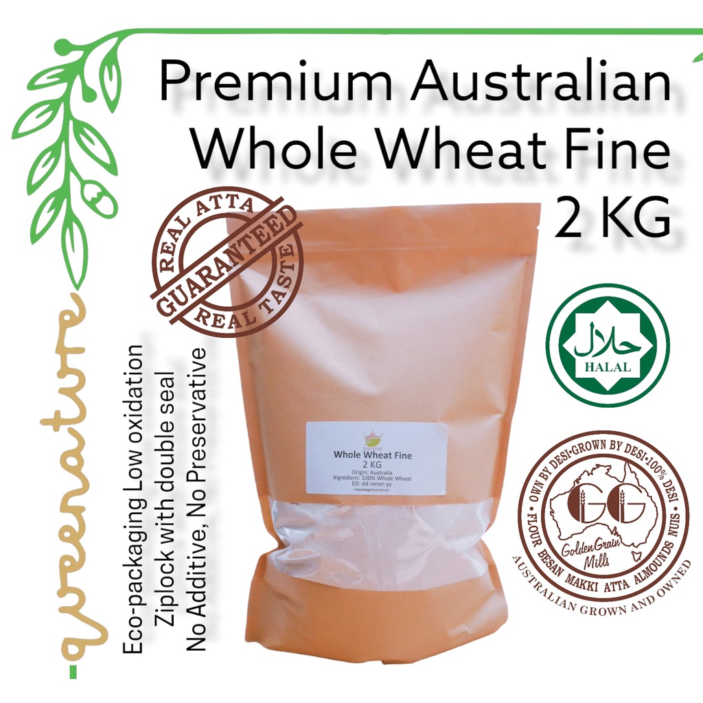 Jual Australian Whole Wheat/ Gandum Utuh halus Australia 2Kg Queenature ...