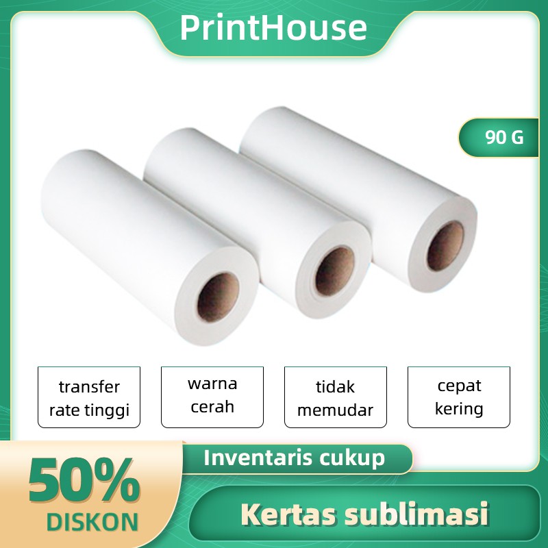 Jual Kertas sublim 90g 1.6 x 100M sticky sublimation paper / SUBLIME ...