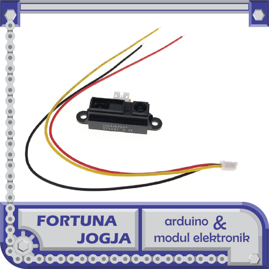 Jual Modul Sharp GP2Y0A21YK0F 10-80CM Infrared Range Distance Sensor ...