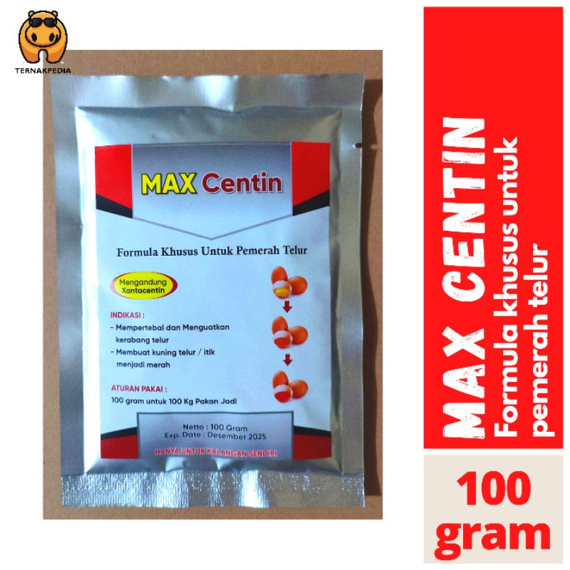 Jual Max Centin 100 Gram - Max Centin Pemerah Telur - Pemerah Telur ...