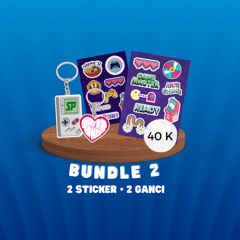 Jual BUNDLE 2 ( 2 STICKER PACKS A5 + 2 GANTUNGAN KUNCI AKRILIK ...