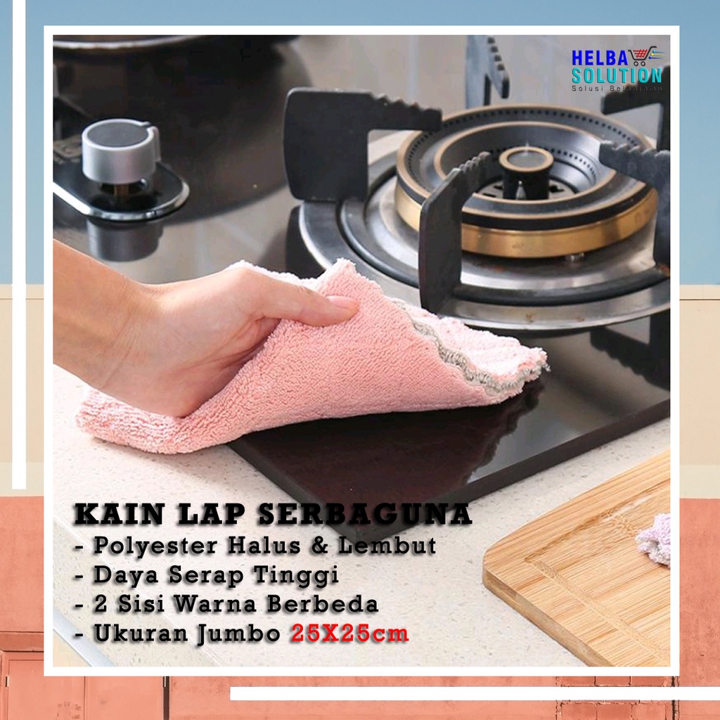 Jual Kain Lap Dapur Anti Minyak 25x25cm POLOS Size JUMBO Lap Pembersih ...