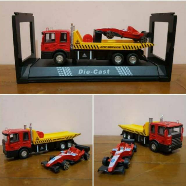Jual mainan diecast set truk muatan mobil formula one - miniatur ...