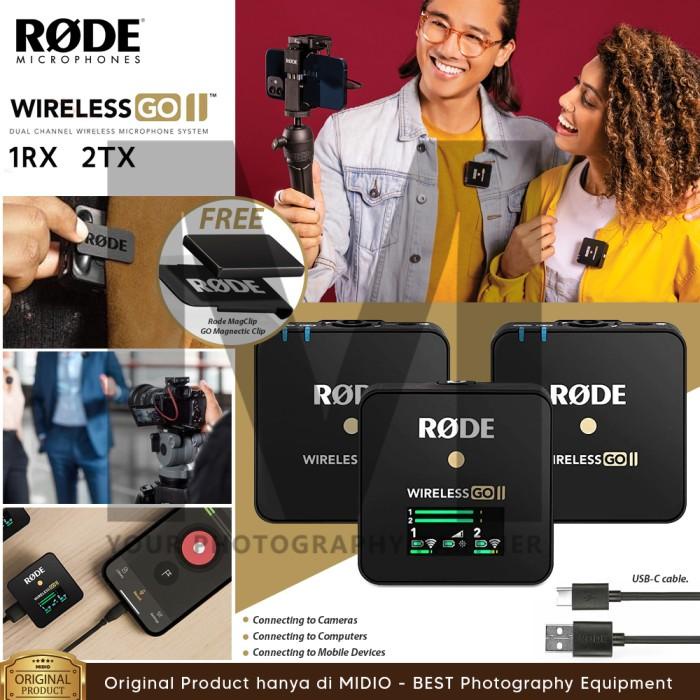 Jual RODE Wireless GO II Dual CHannel Wireless Mic ultra compact 2 mic Best Seller | Shopee ...