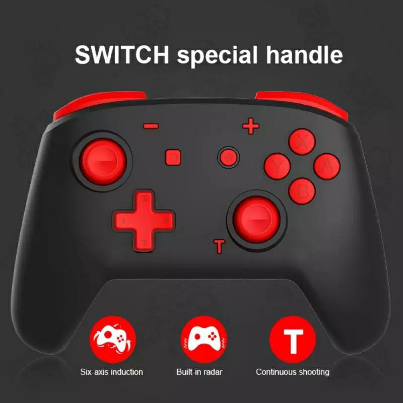 Jual pro controller nintendo switch red and black with Turbo and motion ...