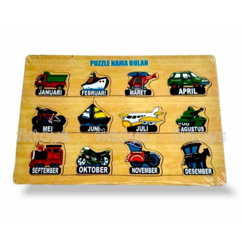 Jual Puzzle kayu nama bulan | Shopee Indonesia