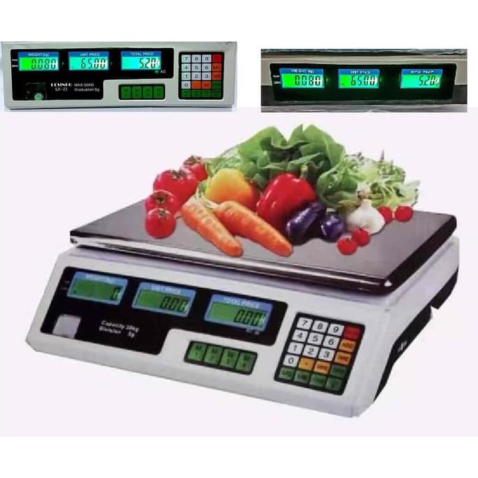 Jual Digital Computing Scale 30 kg Double Display /Timbangan Buah 30kg ...