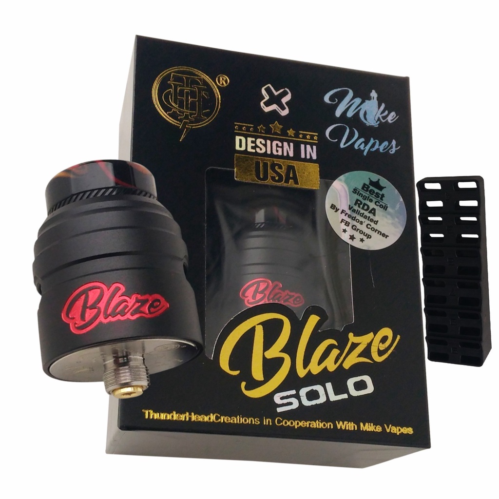 Jual Atomizer Vape Vapor Blaze Solo RDA 24MM Authentic By Thunderhead ...