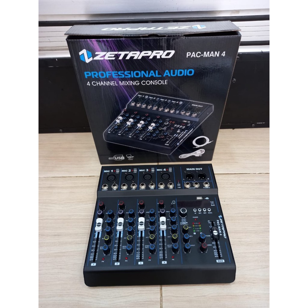 Jual MIXER AUDIO ZETAPRO PAC-MAN 4 Mixer zetapro pac man 4channel ...