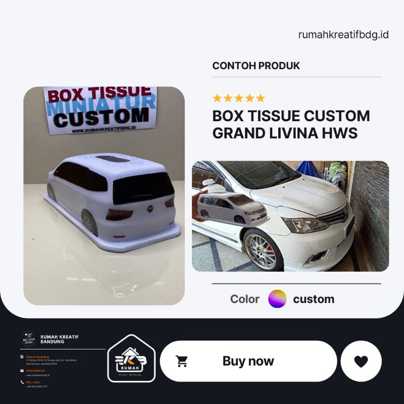 Jual BOX TISSUE CUSTOM GRAND LIVINA HWS | Shopee Indonesia