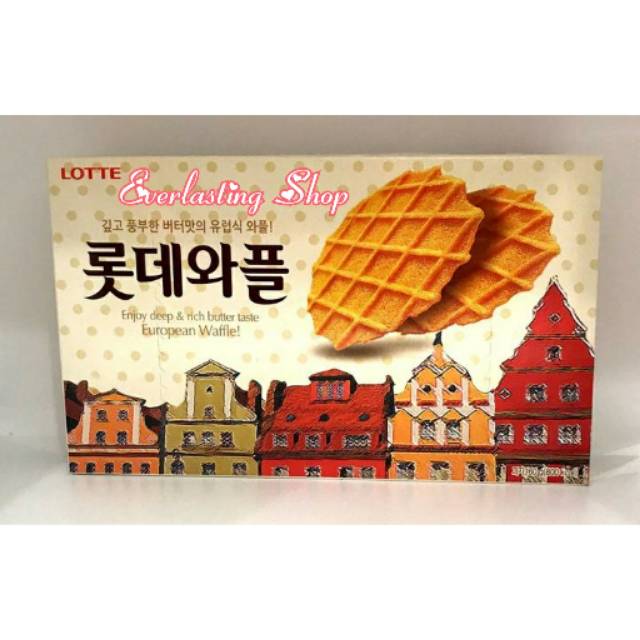 Jual Lotte Waffle Sugar Korea Imported Snacks Cream Cracker Crackers ...