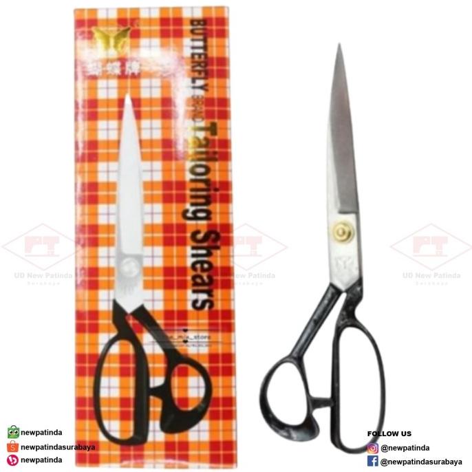 Jual :::::::] gunting kain tailor shears merk butterfly 10 inch ...