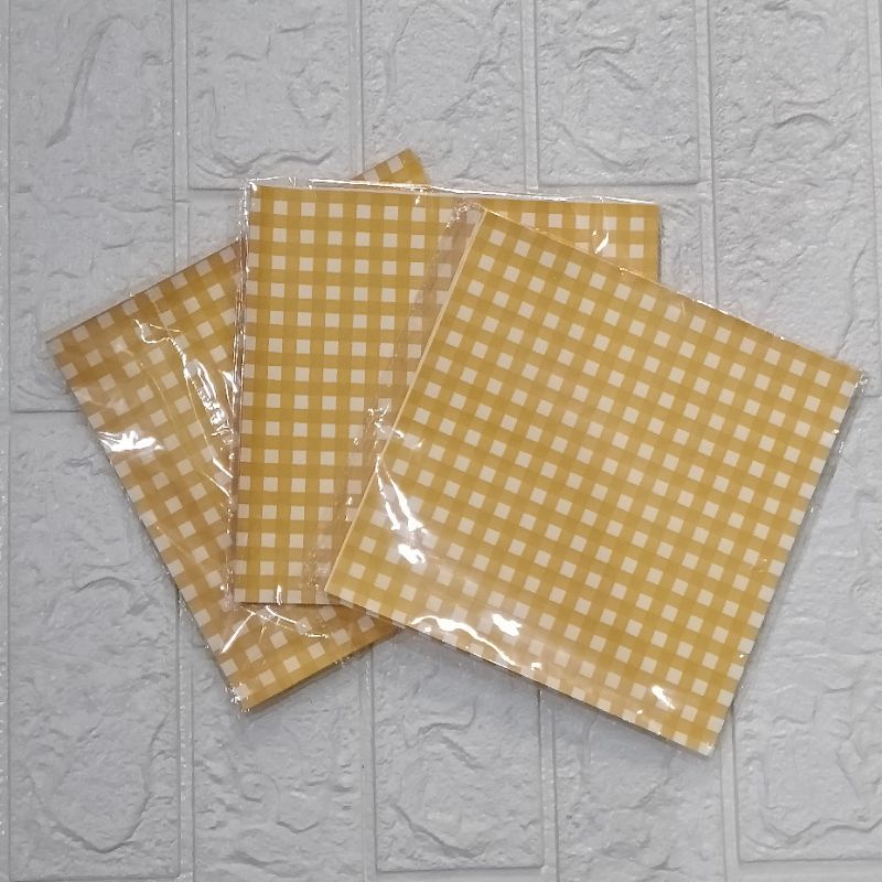 Jual Wax Paper / Baking Paper Motif KOTAK uk. 18 x 18 cm ~ 50 PCS ...