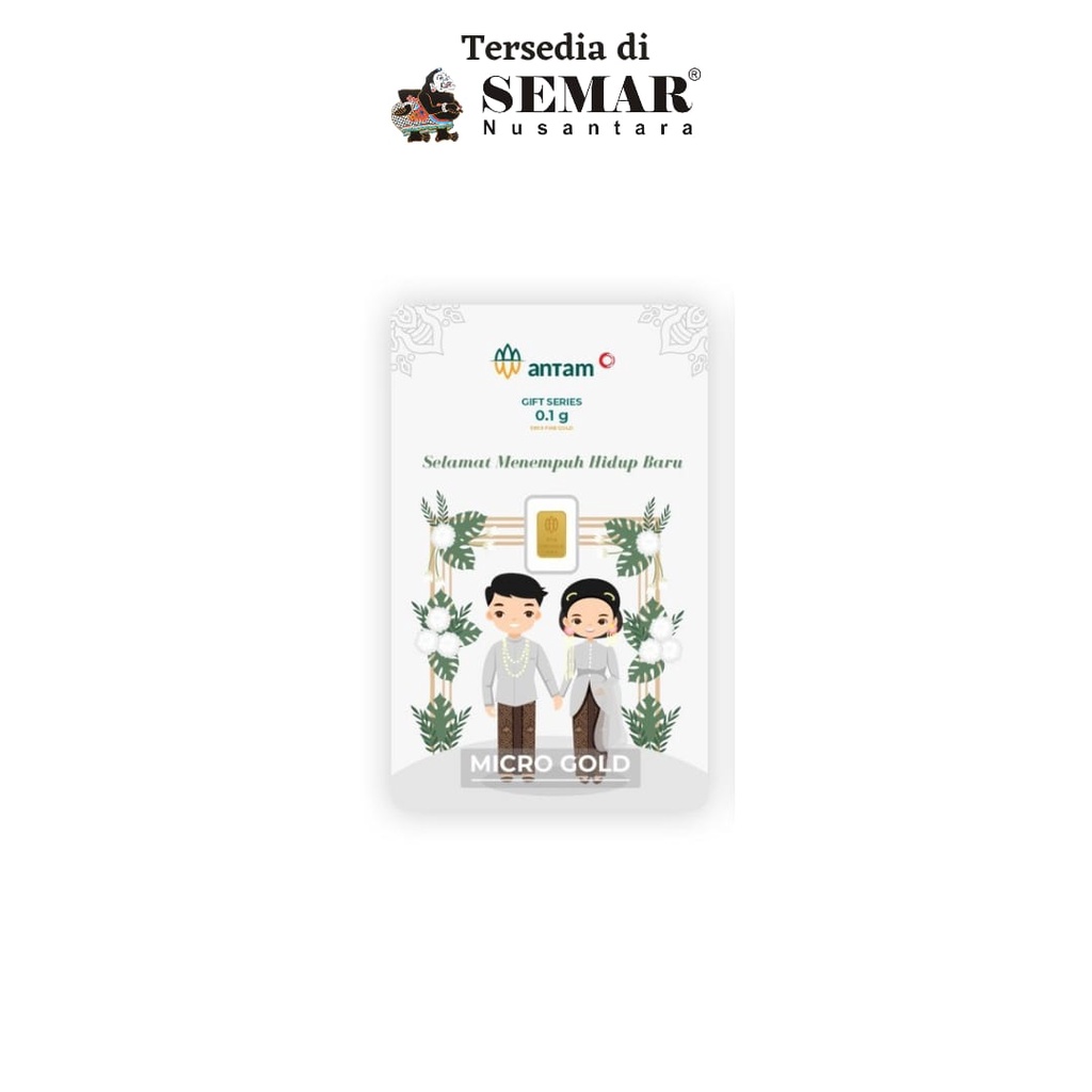 Jual Logam Mulia Antam Micro Happy Wedding Gold Emas Batangan Semar ...